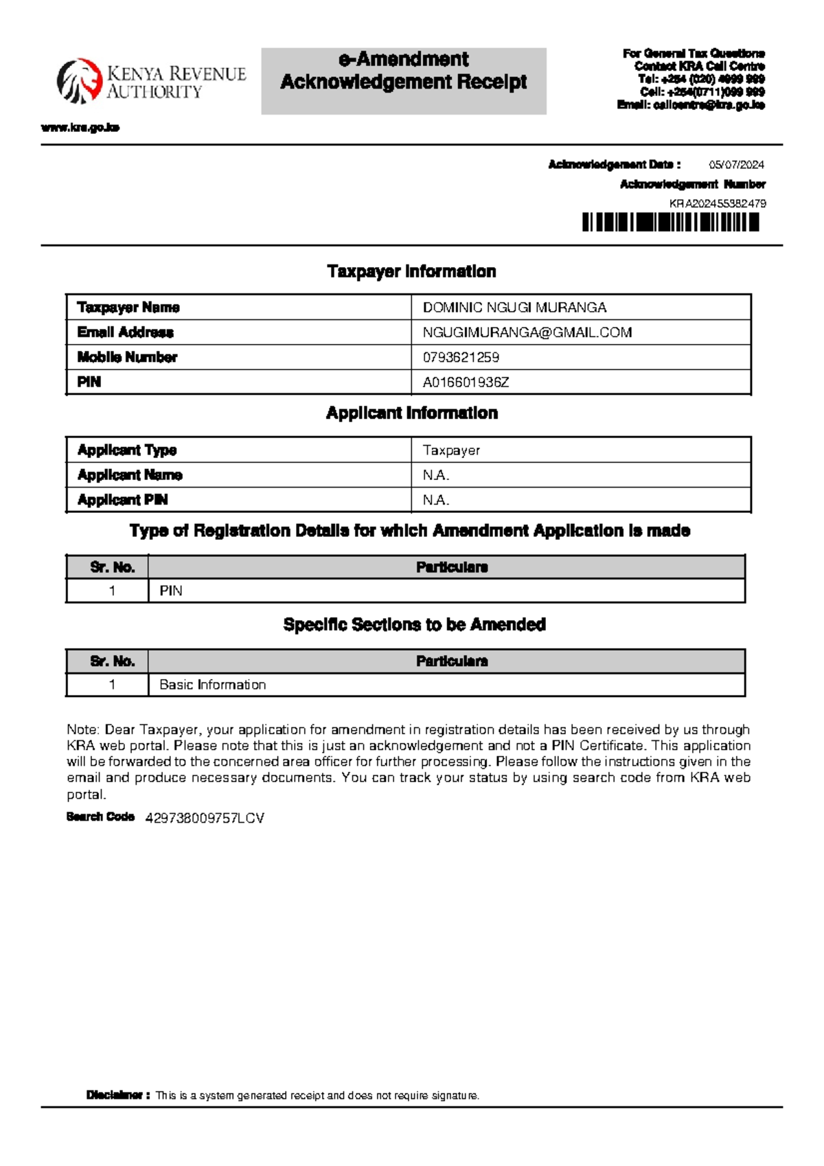 Receipt - 2024-07-05T132812 - Acknowledgement Date : 05/07 ...