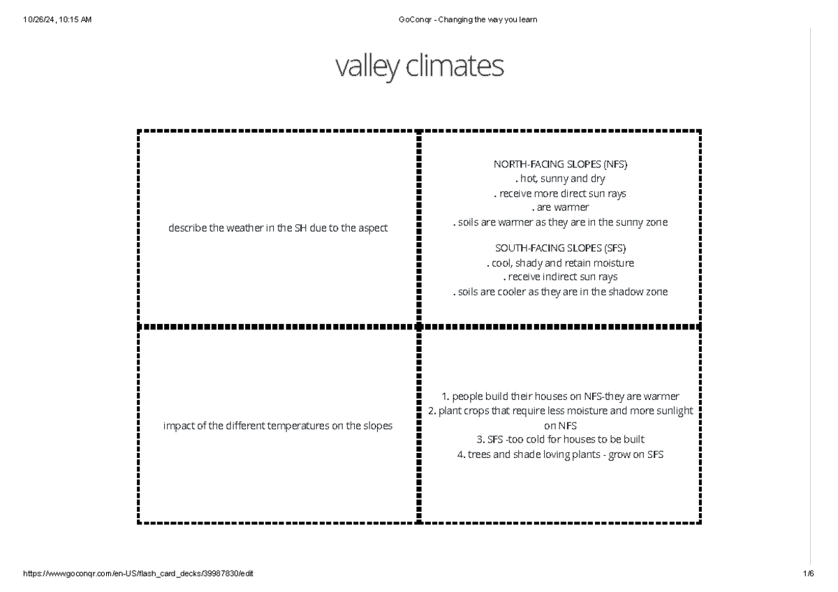 Valley climates - geo help - describe the weather in the SH due to the ...