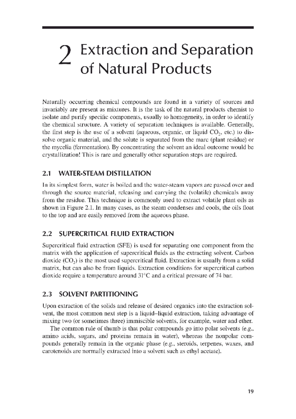 Extraction Natural Products - organic chemistry - Studocu