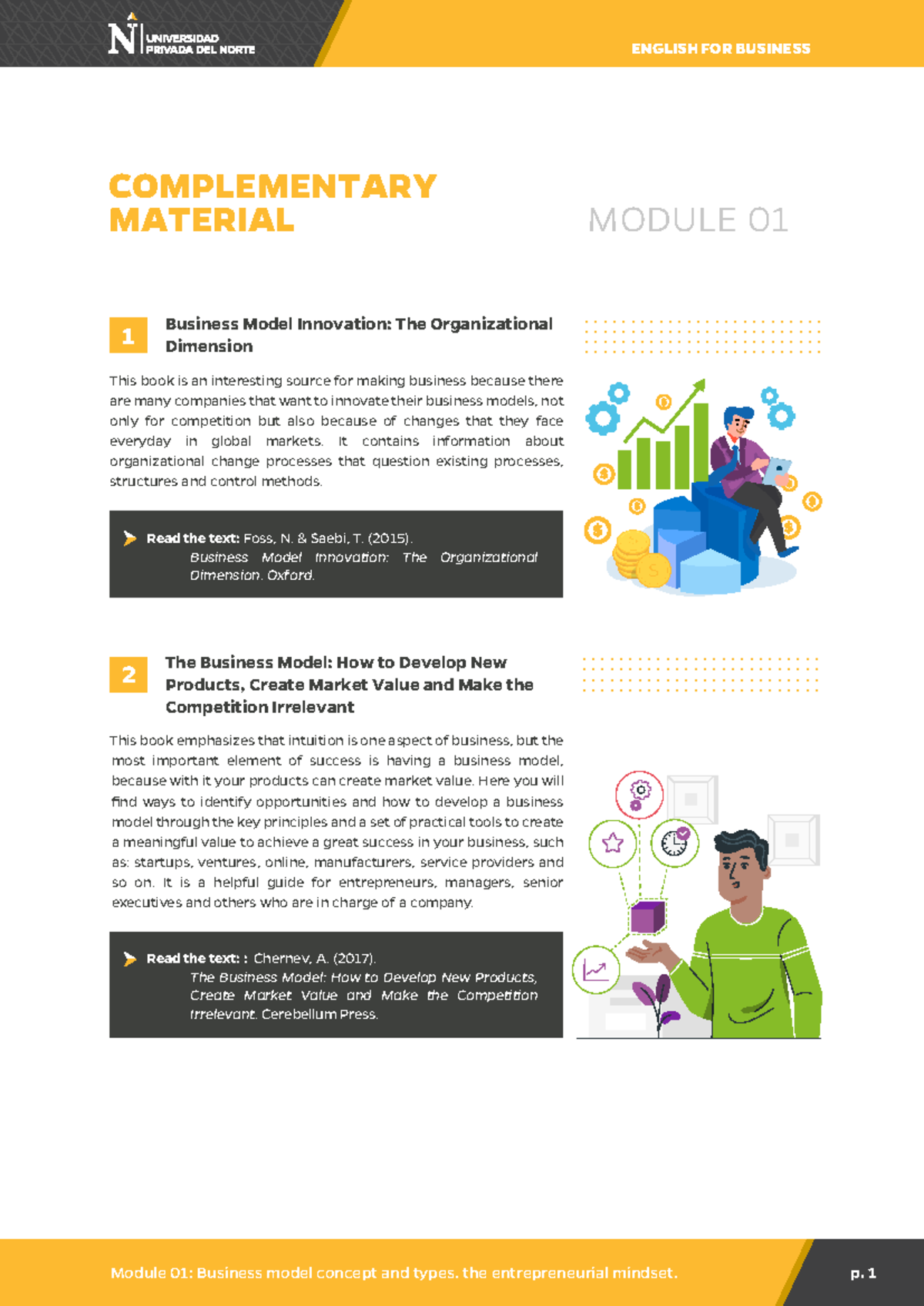 Material complementario - Module 01: Business model concept and types. the entrepreneurial ...