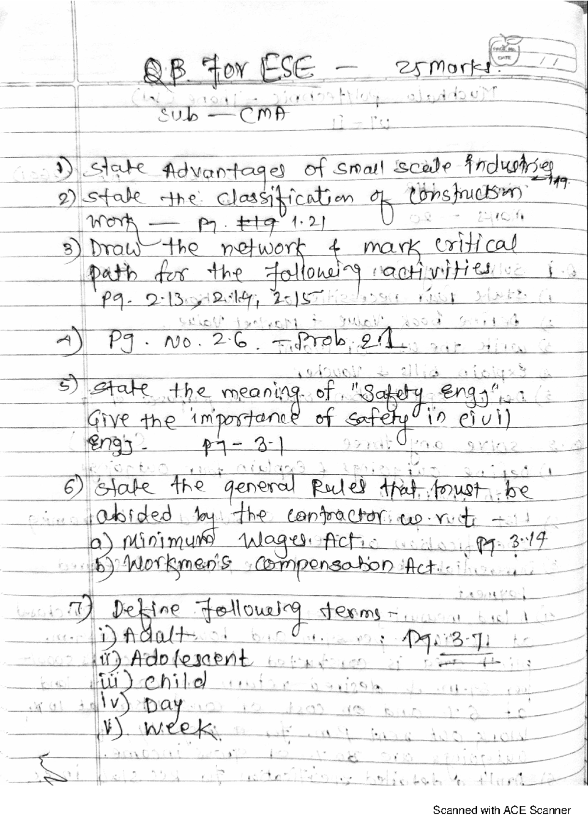 CAA and CMA ESE QB - Engineering - Scanned with ACE Scanner - Studocu