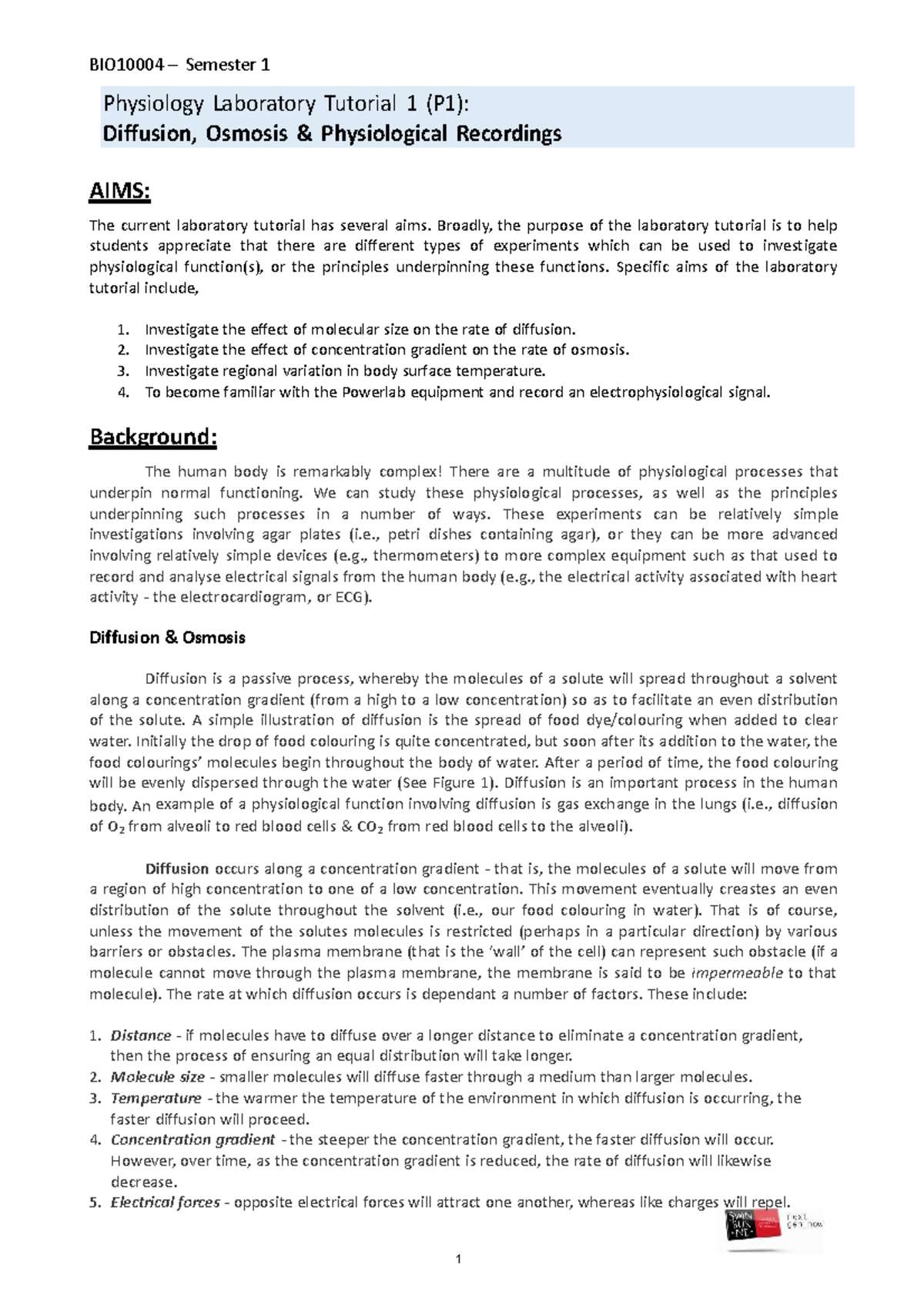 Physiology assigmnet new - BA-HSC1 - Swinburne - Studocu