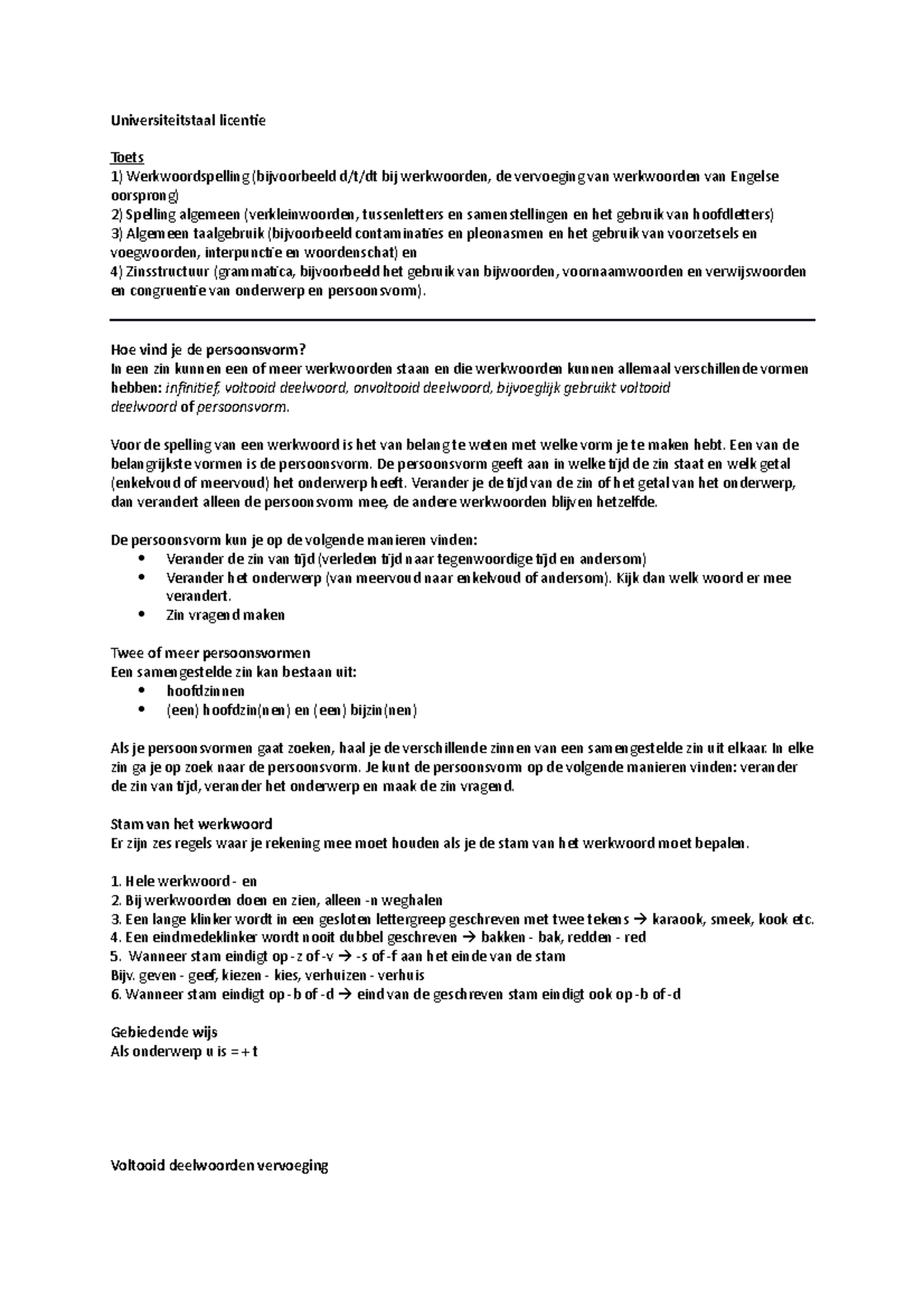 Taaltoets NL - Universiteitstaal licentie Toets Werkwoordspelling ...