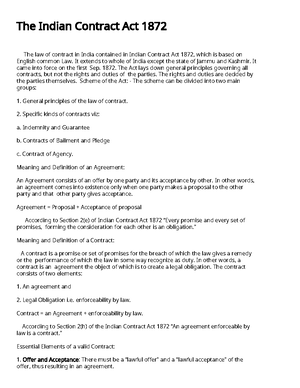 Indian Contract Act 1872 - Introduction – INDIAN CONTRACT ACT, 1872 ...