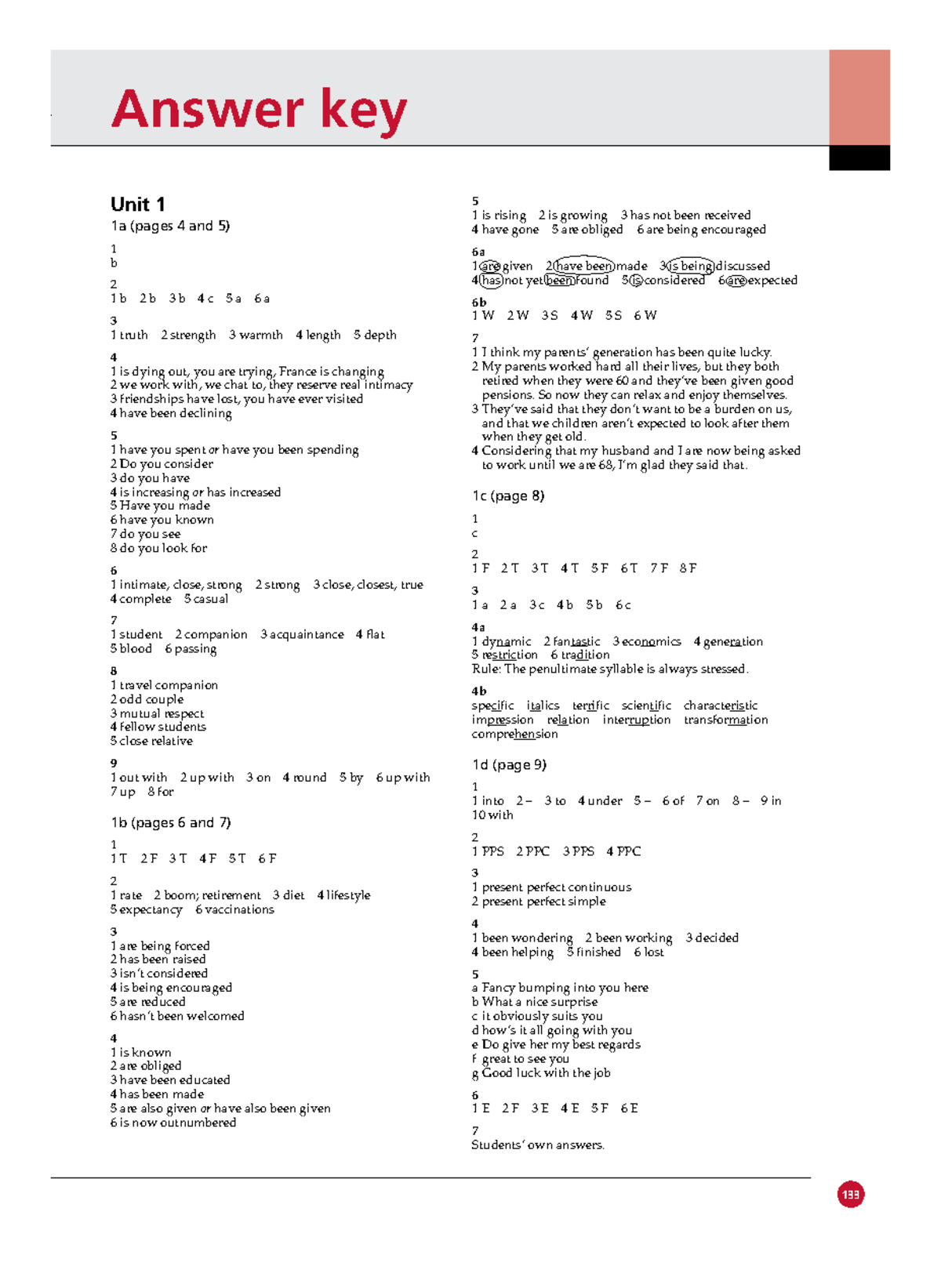 Workbook Answer Key - Hâhhbabc - Audioscripts Unit 1 1a (pages 4 and 5 ...