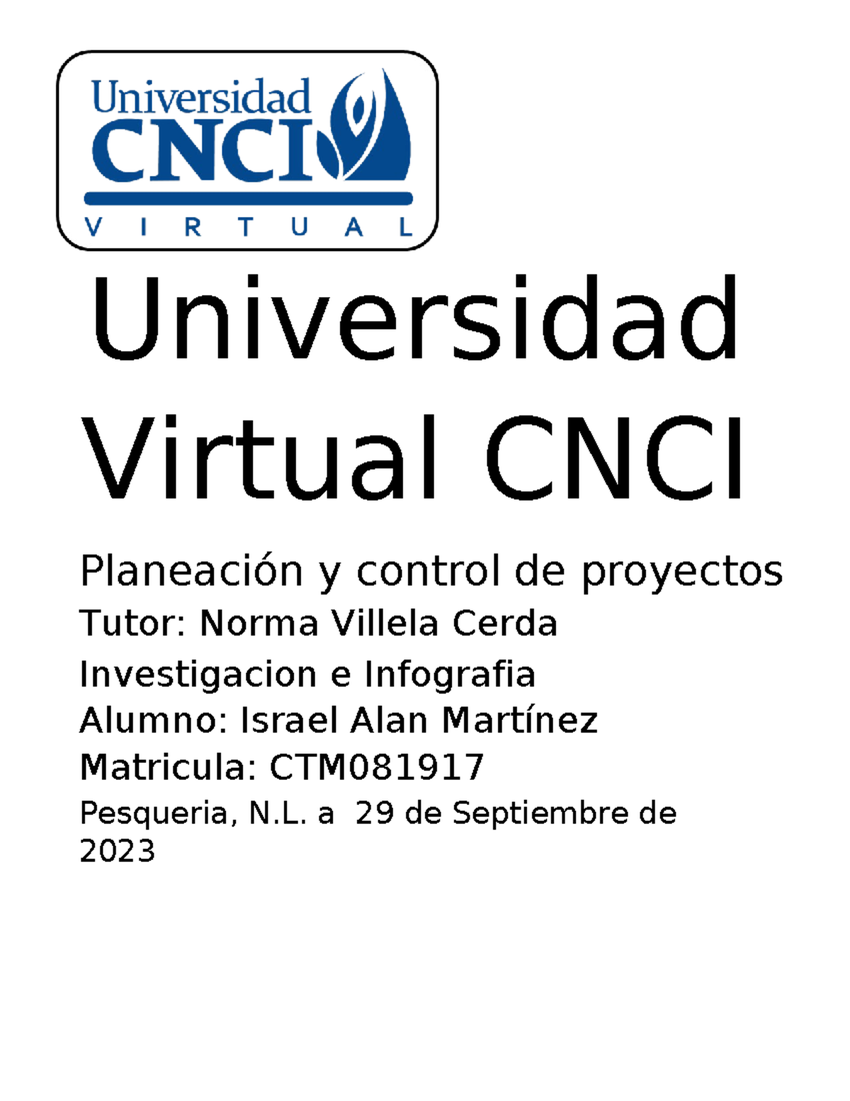 Israel Martinez Proyecto modular - Universidad Virtual CNCI Tutor ...