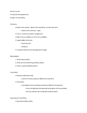 Chapter 17 Money and The Federal Reserve - Marissa Lymon Principles of ...