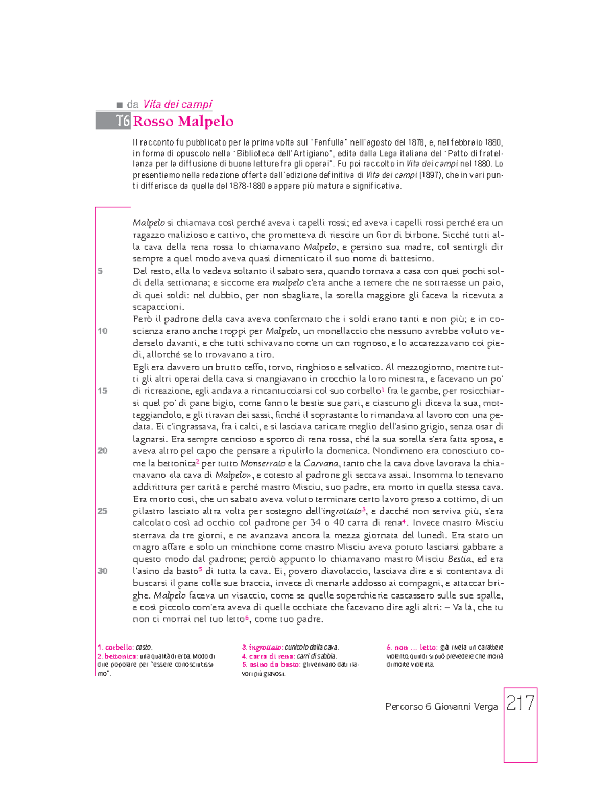 Rosso malpelo verga - Pagine Libro - Percorso 6 Giovanni Verga 217 da ...