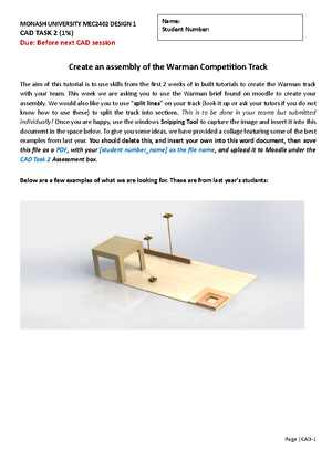 CSWA help papers for solidworks - Engineering Design I - CSWA PRACTICE ...