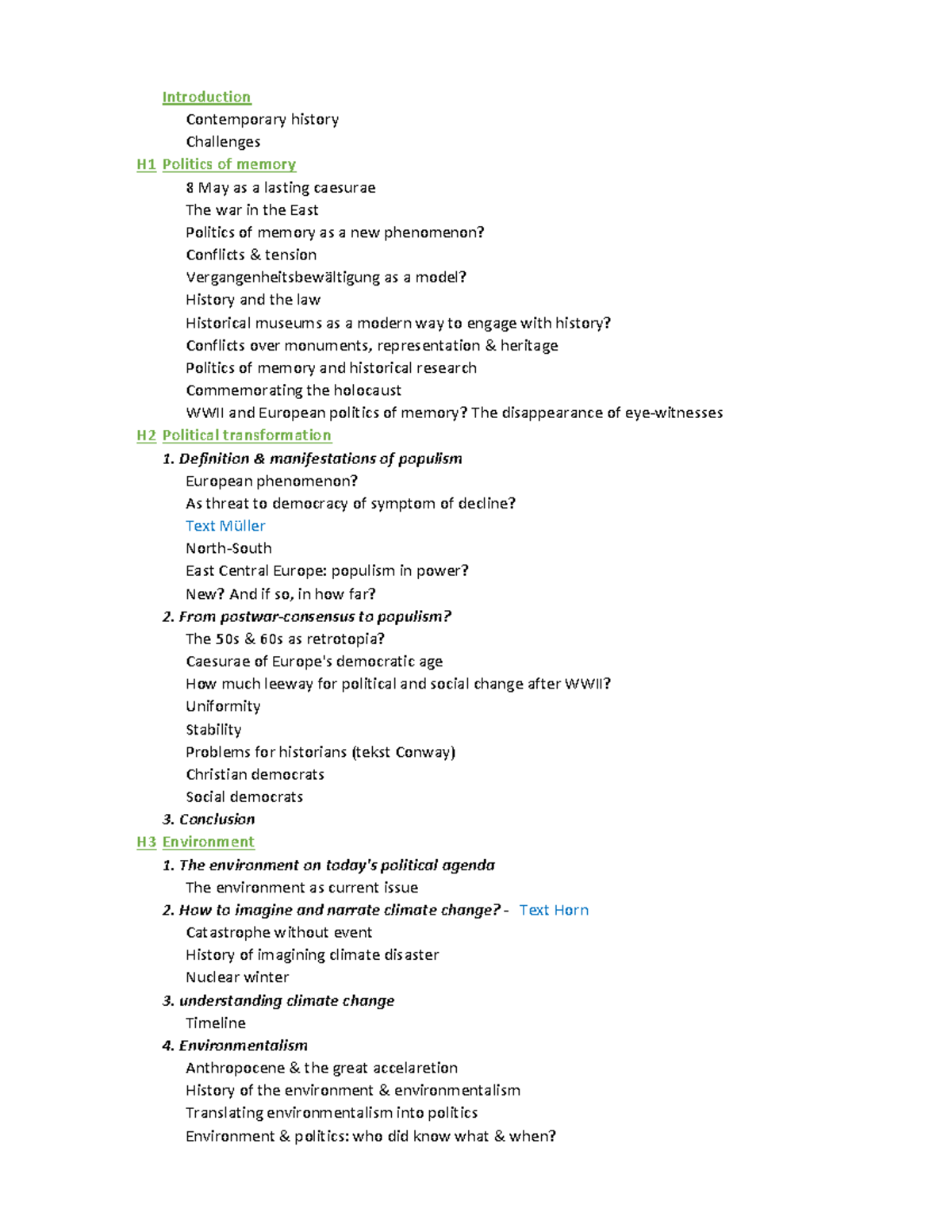 Samenvatting current issues in historical perspective F0LB0B 4stp ...