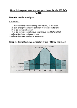 WISC interpreteren en rapporteren - WISC-V-NL: Interpreteren en ...