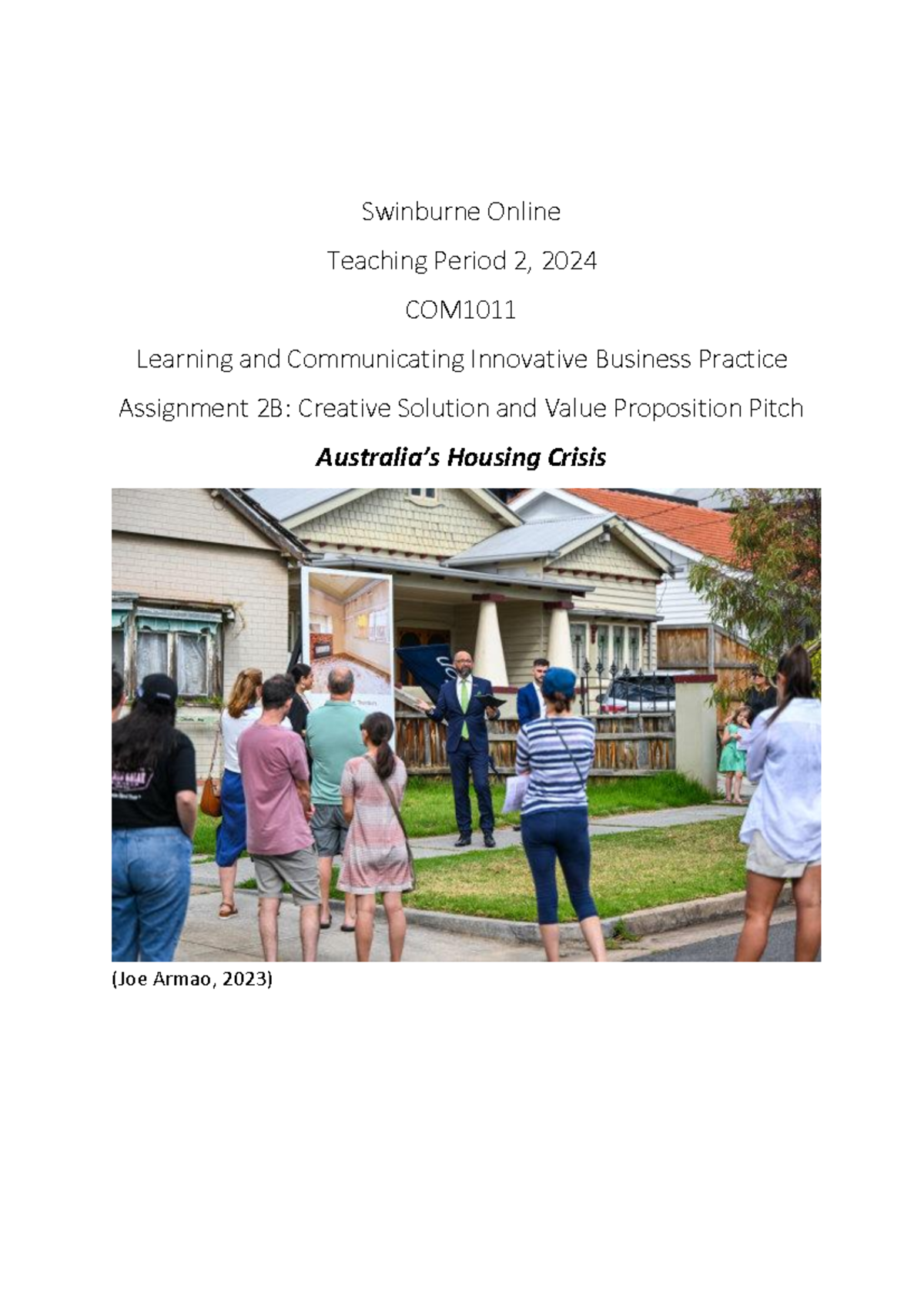 Assignment 2B - Swinburne Online Teaching Period 2 , 202 4 COM Learning ...