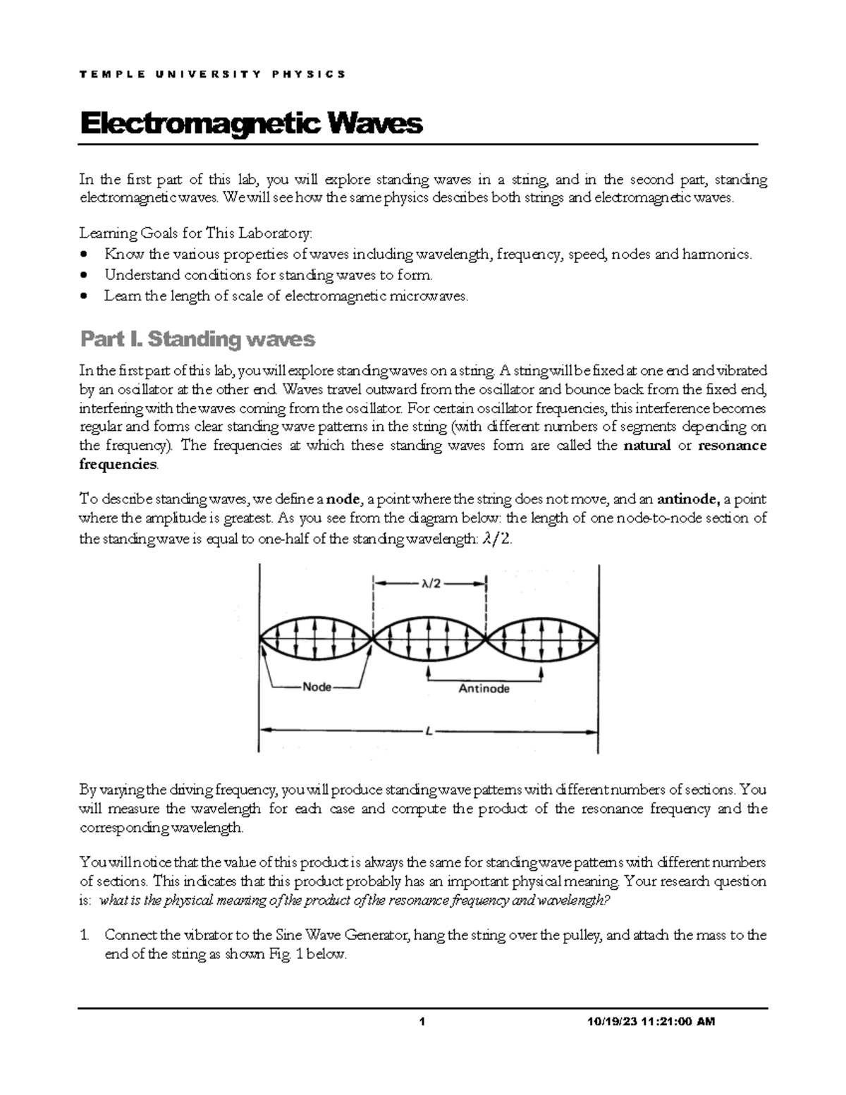 Electromagnetic waves - Electromagnetic Waves In the first part of this ...