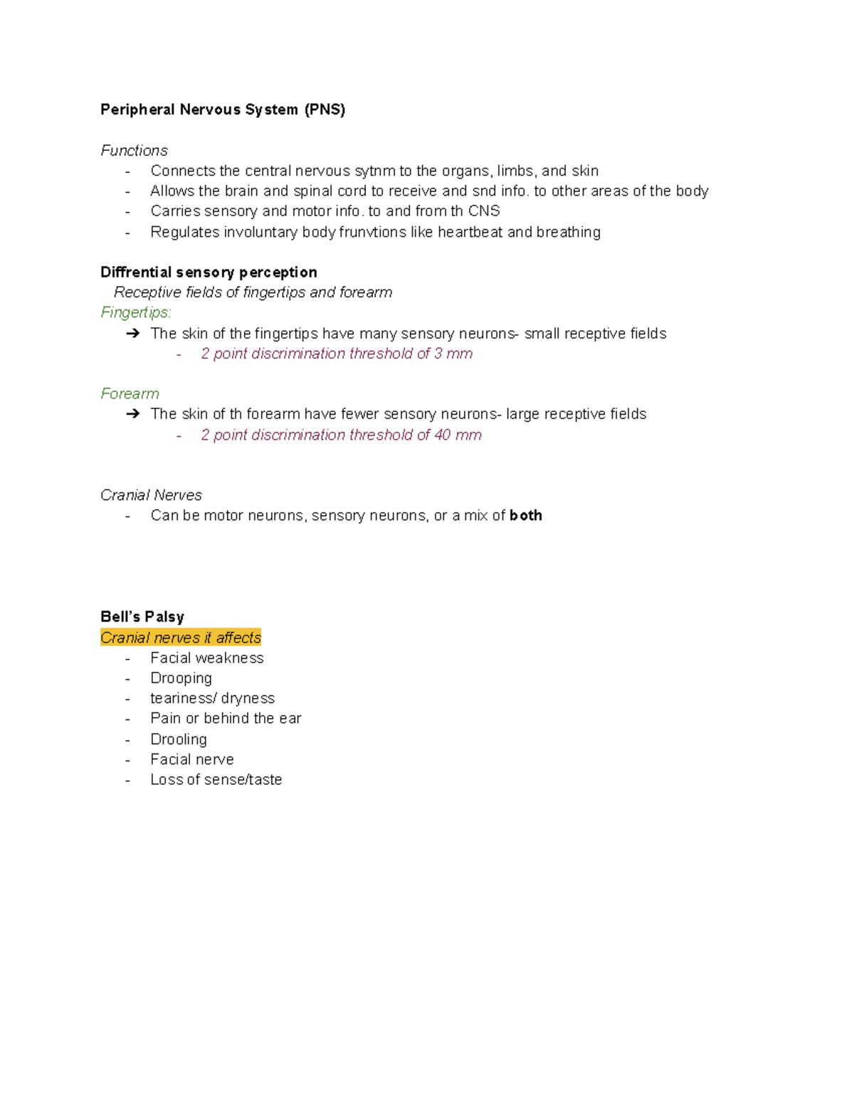 Peripheral Nervous System (PNS) - Peripheral Nervous System (PNS ...