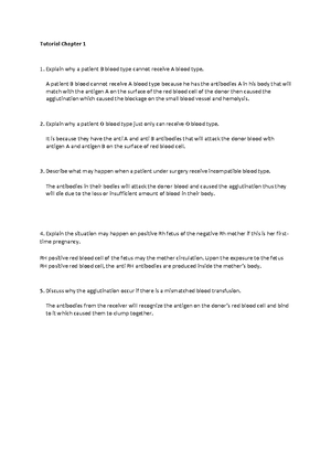 Tutorial chapter 2 subjectives - Tutorial chapter 2: Cardiovascular ...