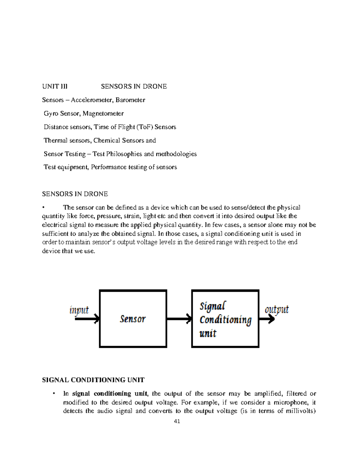 Sensors IN Drone - UNIT III SENSORS IN DRONE Sensors – Accelerometer ...