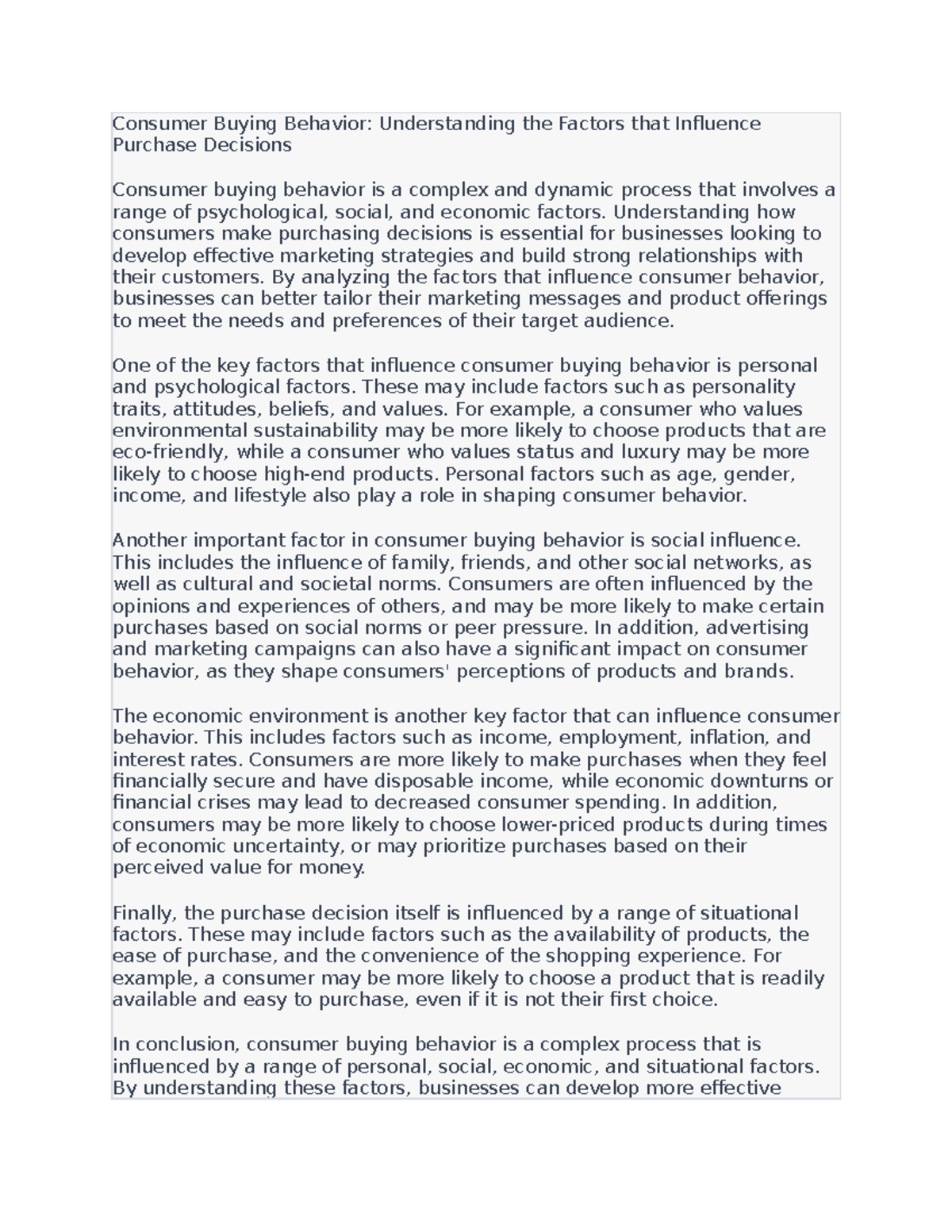 Consumer Buying Behavior - Understanding how consumers make purchasing ...