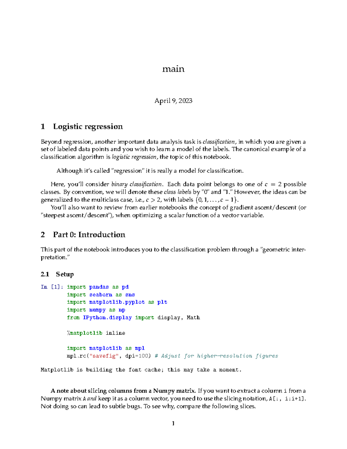 Main - nb13 - main April 9, 2023 1 Logistic regression Beyond ...