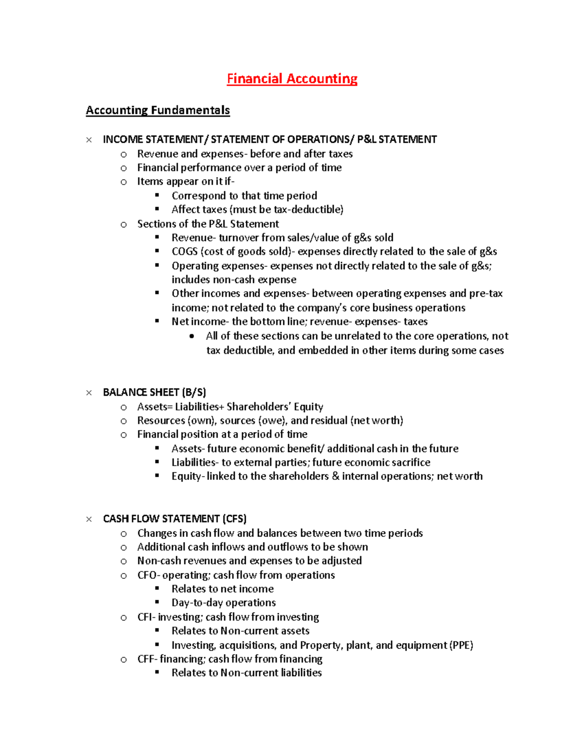 Notes examples - Financial Accounting Accounting Fundamentals ́ INCOME ...