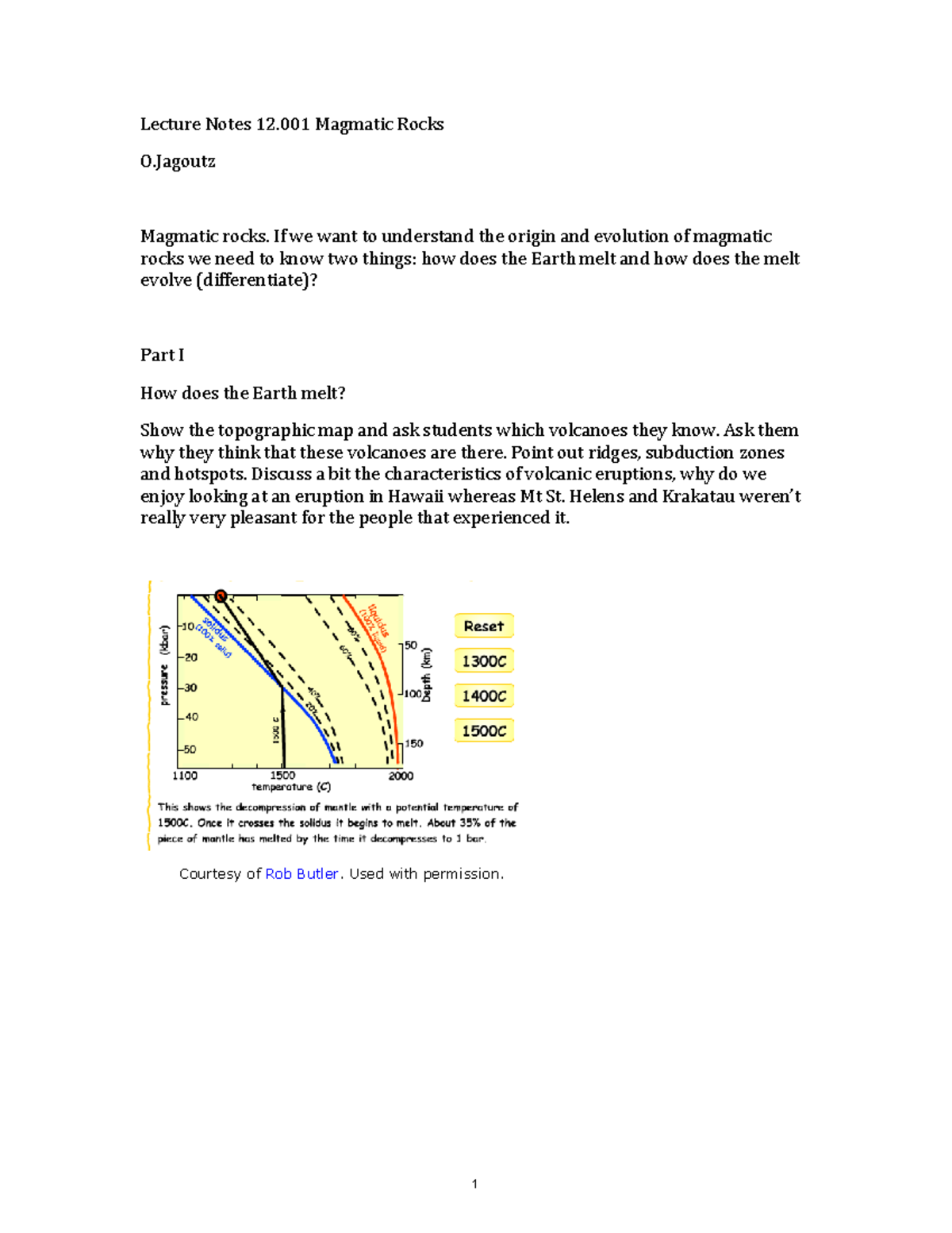 Magmatic rock - Lecture Notes 12 Magmatic Rocks O Magmatic rocks. If we ...