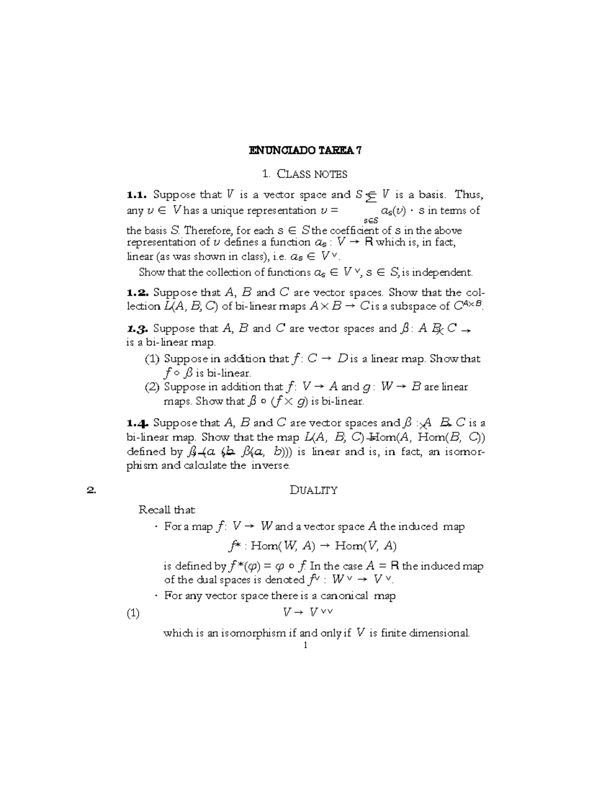 Enunciado Tarea 7 Algebra Lineal 2 Warning Tt Undefined Function 5 Warning Tt Undefined