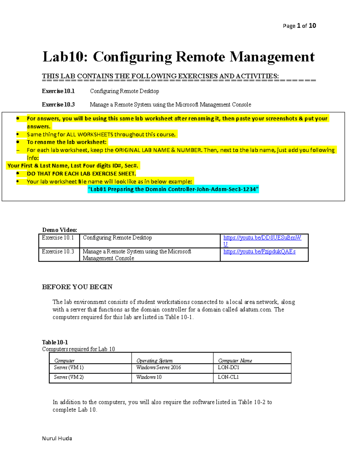 Lab10 Configuring Remote Management-Sushan-Lamichhane-Sec6-0703 - Lab10 ...