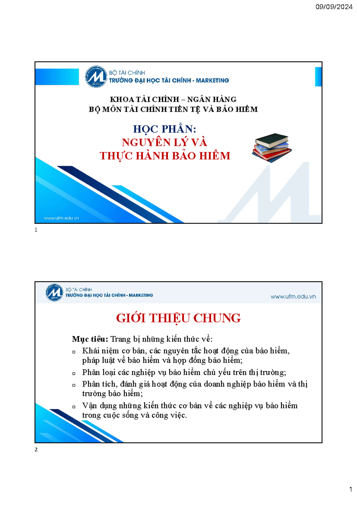 SV Slide-BAI- Giang- Nguyen-LY-THUC-HANH-BAO-HIEM HK3 - KHOA TÀI CHÍNH – NGÂN HÀNG BỘ MÔN TÀI ...