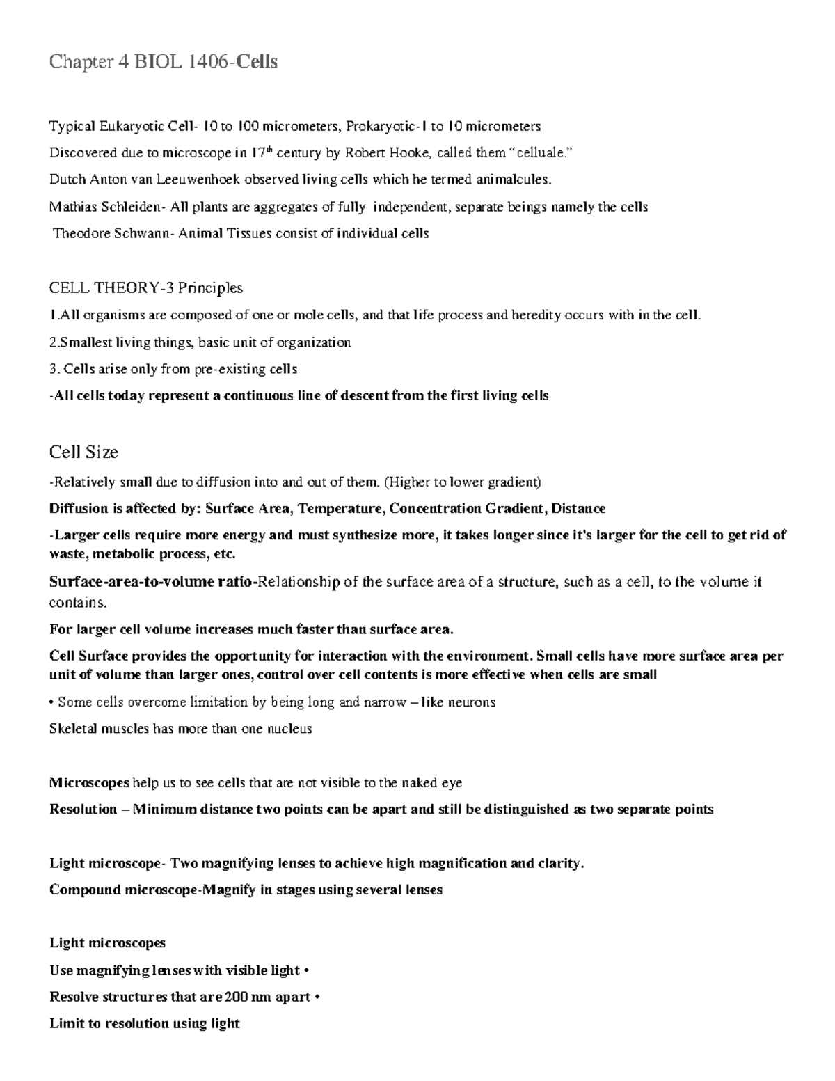 Chapter 4 BIOL - Lecture Notes Connect SmartBook - Chapter 4 BIOL 1406 ...