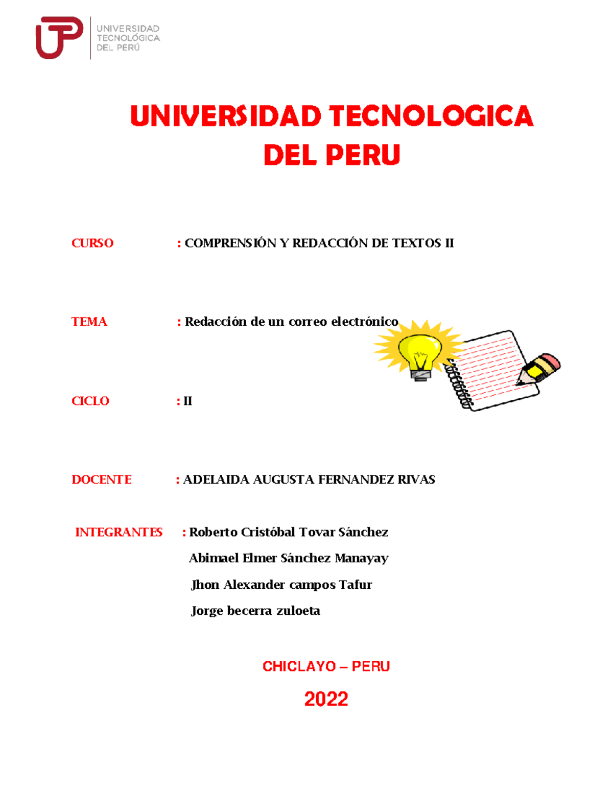 Trabajo sesión 1 El correo electrónico CRT II - CURSO : COMPRENSI”N Y REDACCI”N DE TEXTOS II ...