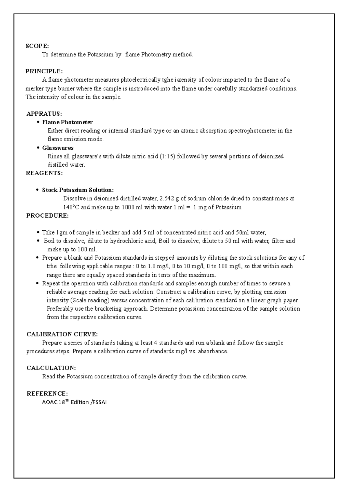 Potassium - PRINCIPLE: A flame photometer measures phtoelectrically ...