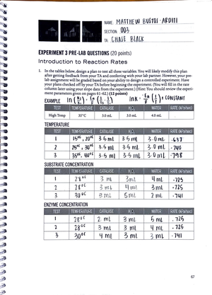 Chem 107 Pre Lab 8 - Prelab - CHEM 107 - Studocu