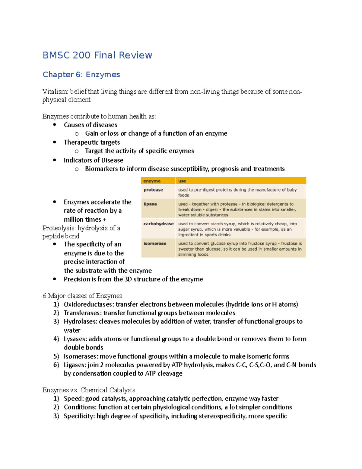 BMSC 200 Final Review - BMSC 200 Final 6: belief that living things are ...