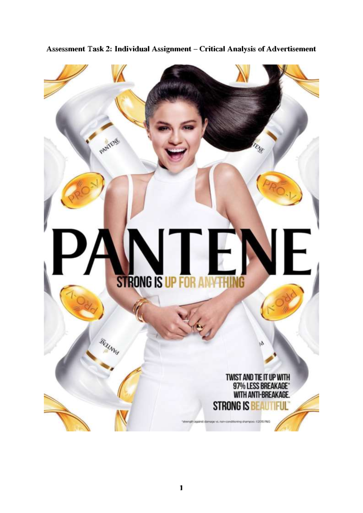 IA sample Pantene - Assessment Task 2: Individual Assignment – Critical ...