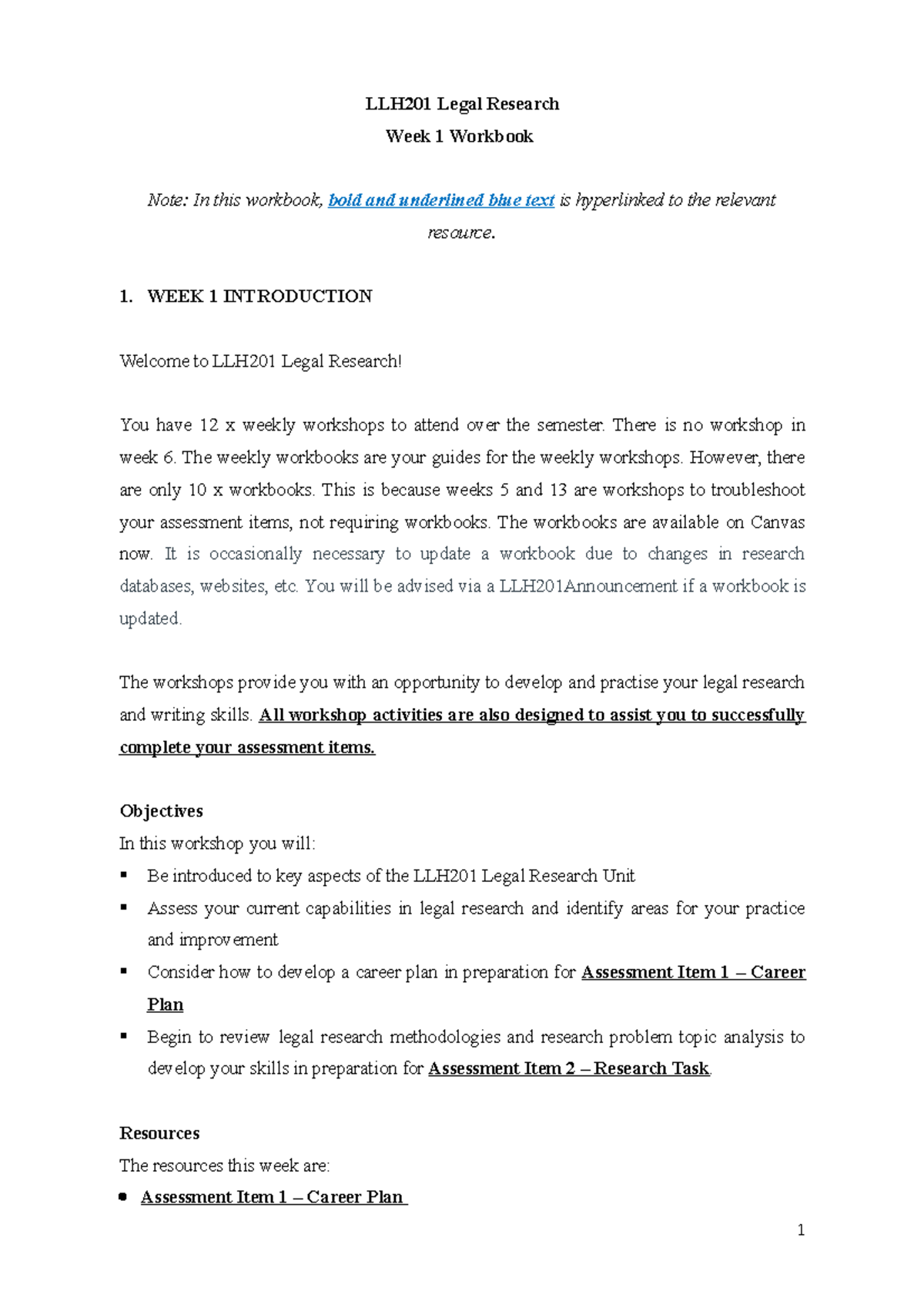 Workshop 1 - Basics of legal research and how to develop your career ...