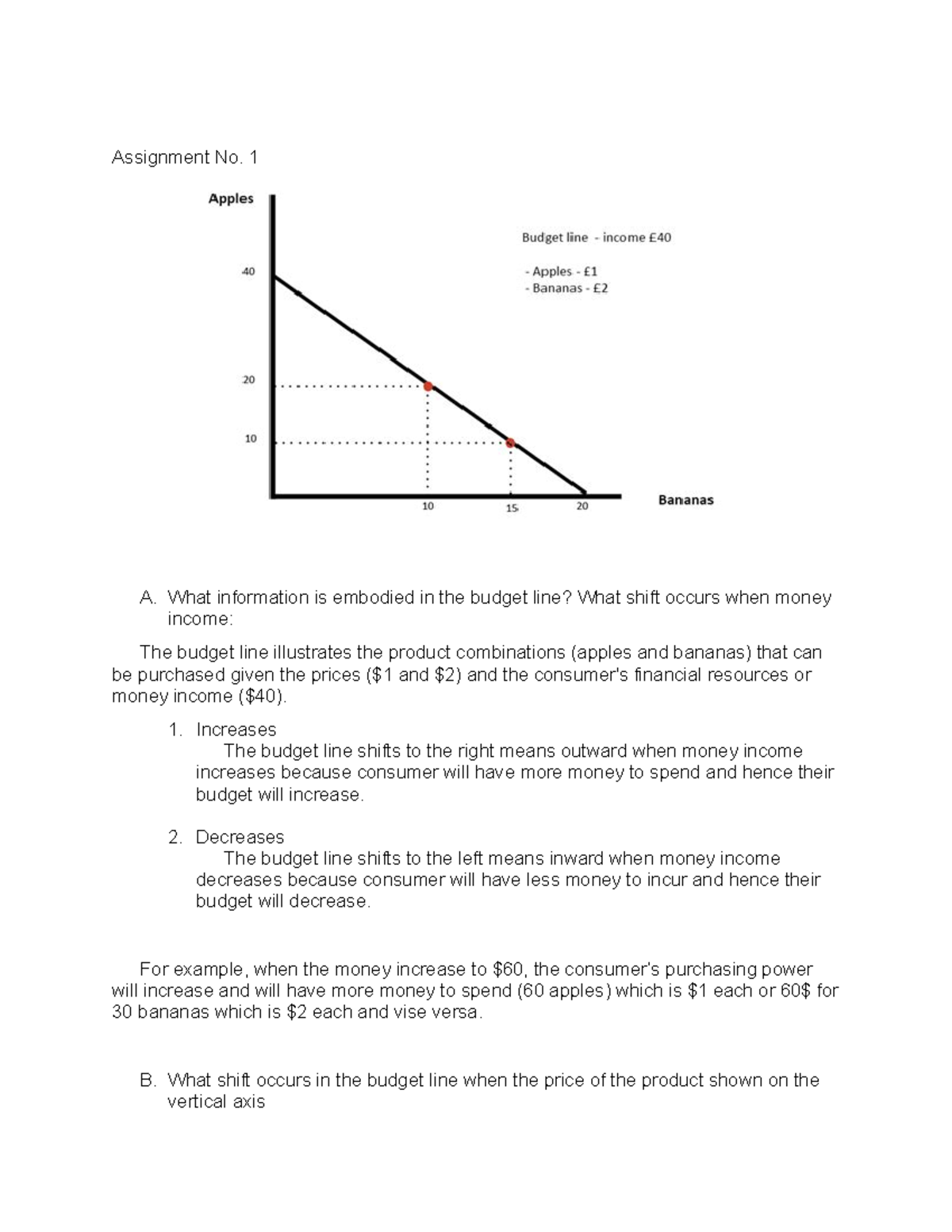 ECON - assignment in managerial economics about productions of goods ...