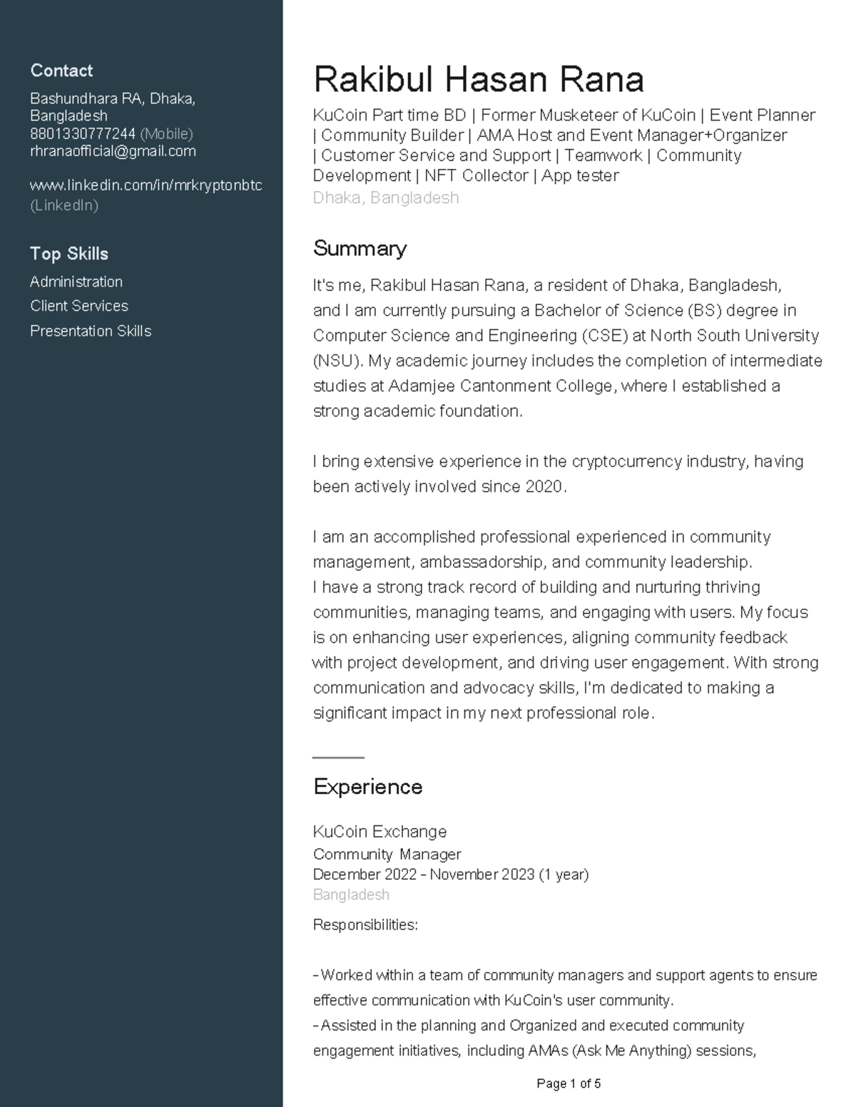 Profile - ok gfjty grhrb dfgdfbxergb efewf vsvr - Contact Bashundhara ...