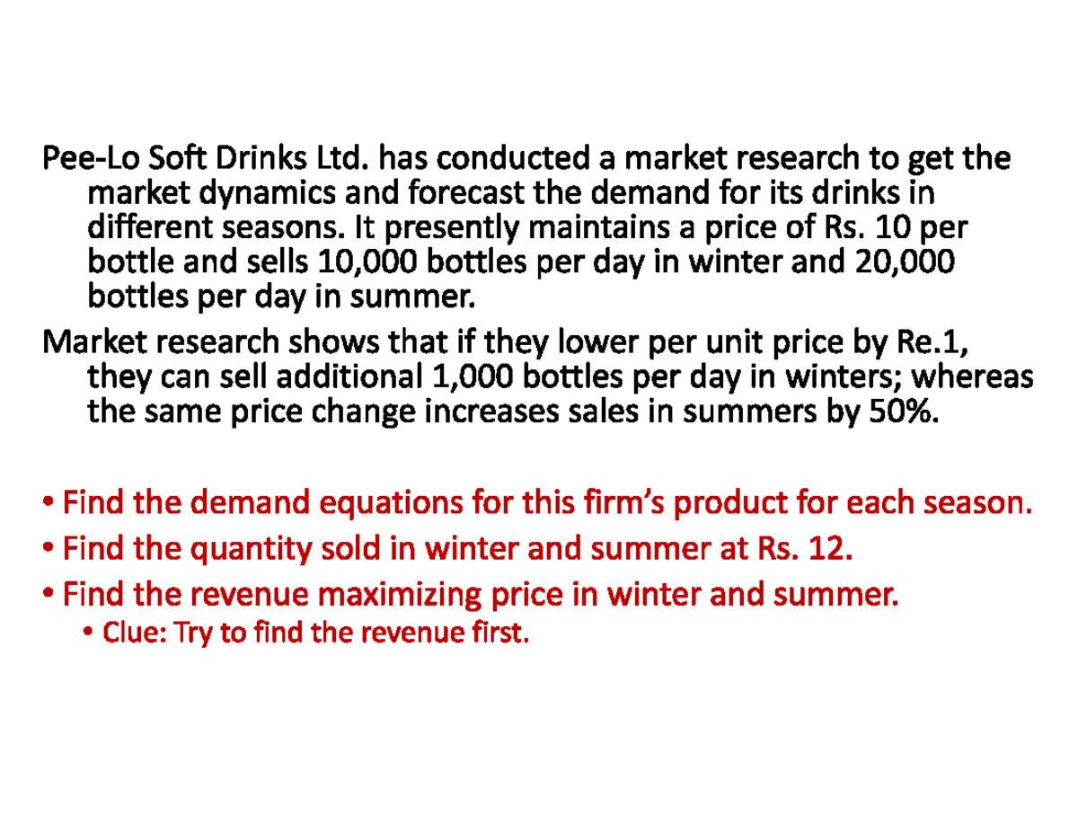 Yuiyu - aksjsf - Soft Drinks Ltd. has conducted a market research to get the market dynamics and ...