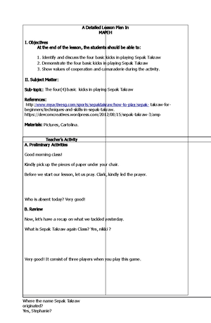 Detailed Lesson PLAN narrative writing - COLLEGE OF EDUCATION Bachelor ...