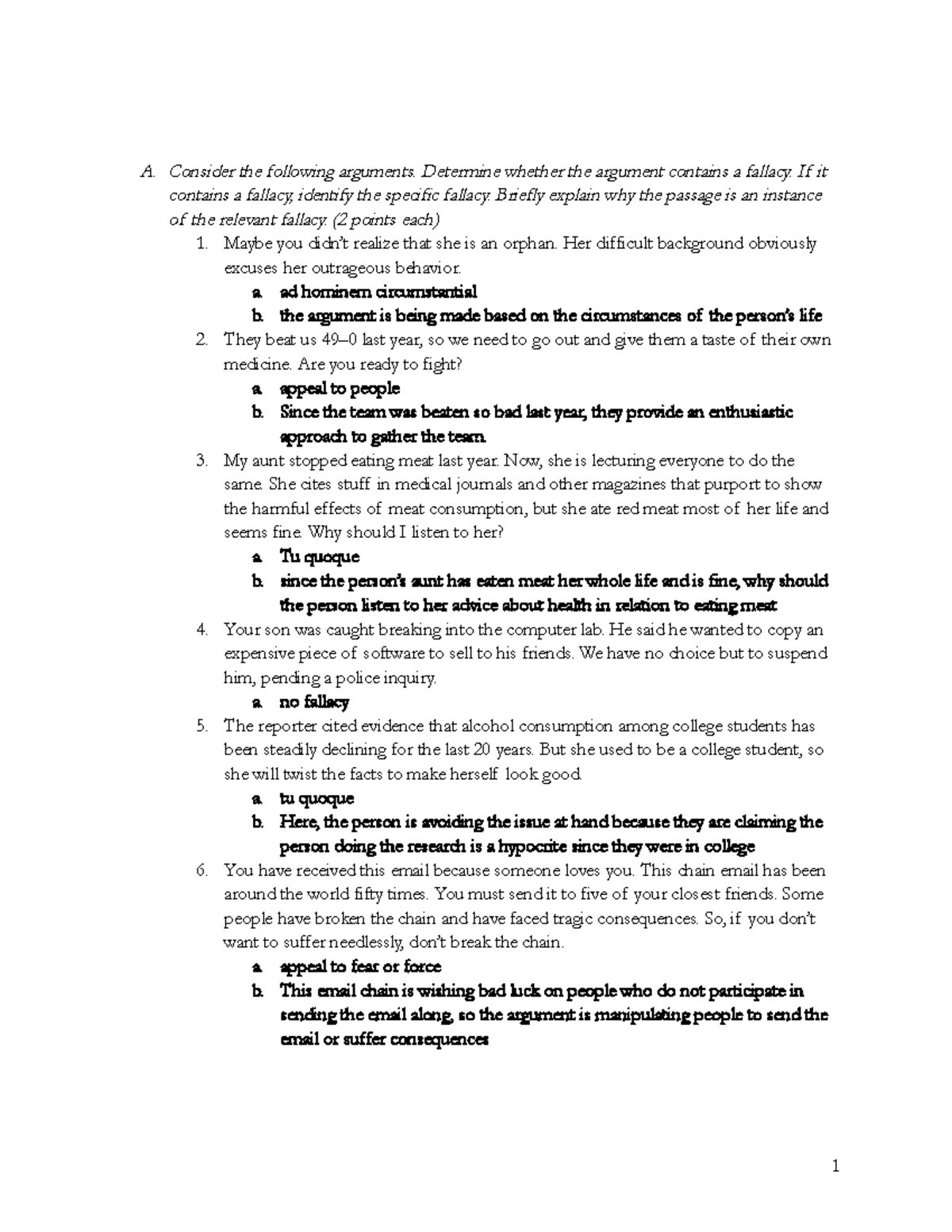 Week 4 Problem Set - practice - A. Consider the following arguments ...
