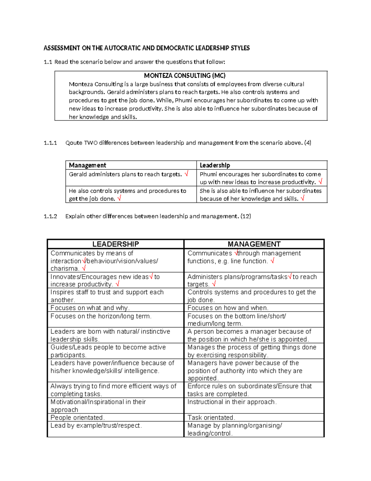 Effective Leadership Style And Management Approach