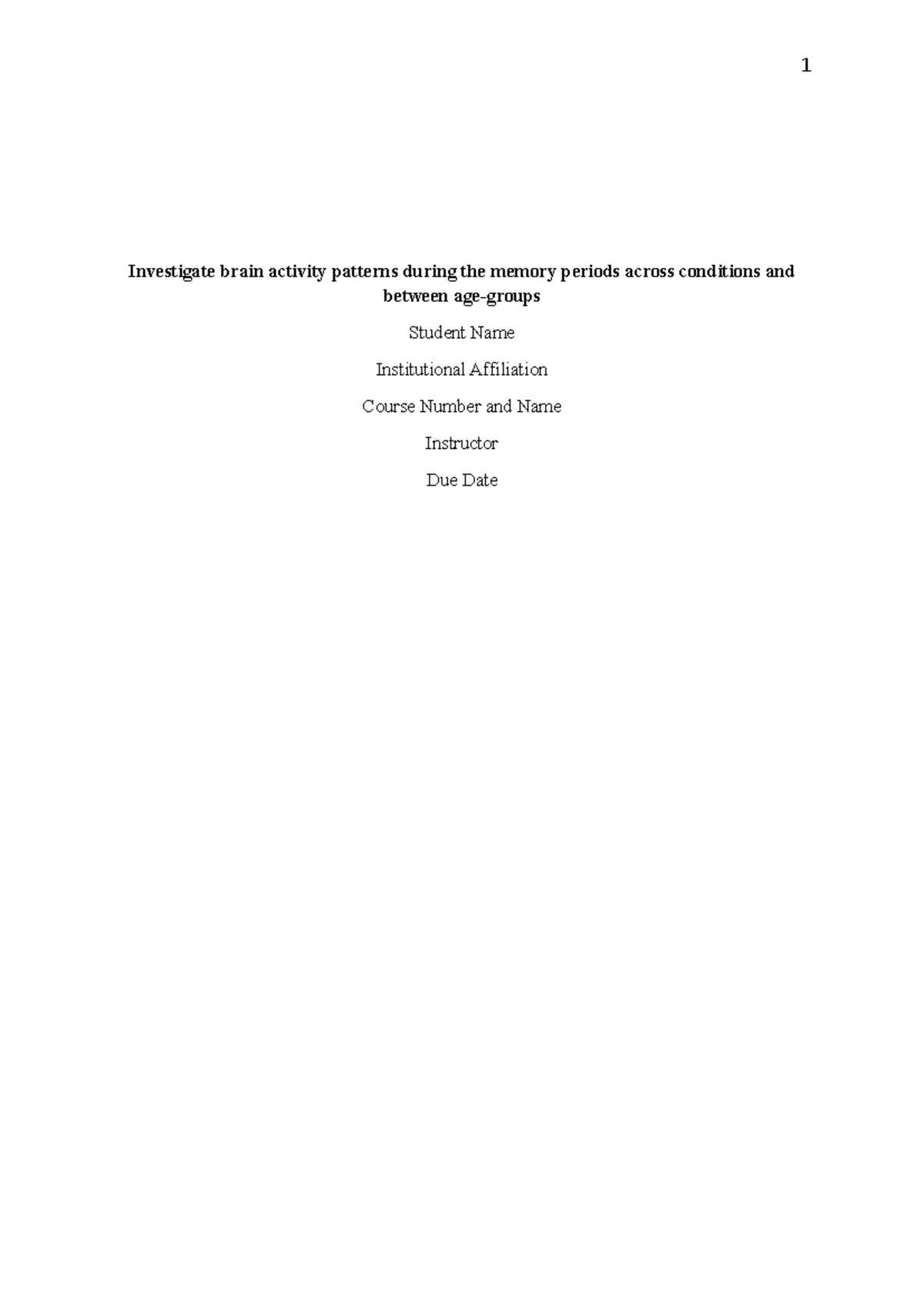 Matlab analysis - Investigate brain activity patterns during the memory ...