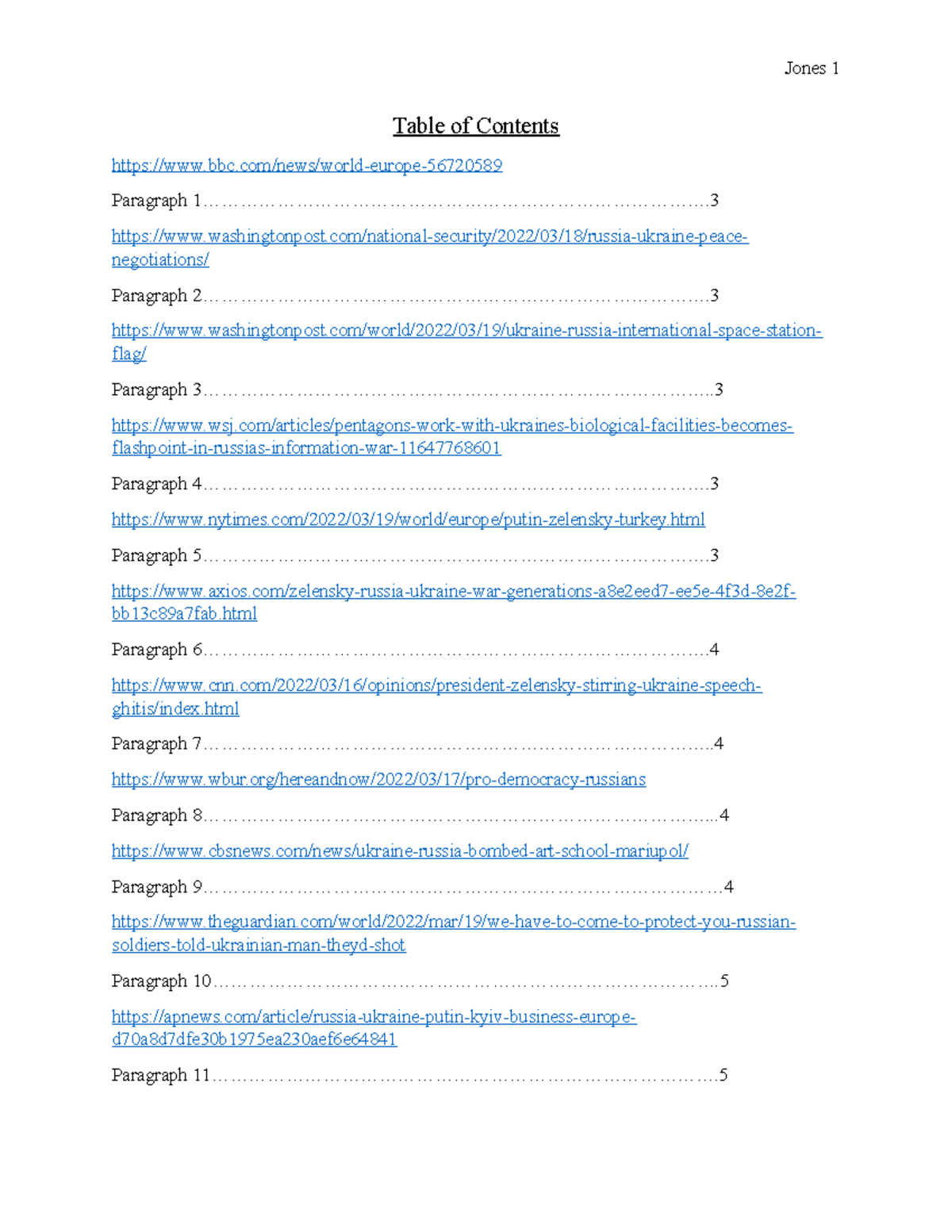 Current events assignment - Table of Contents bbc/news/world-europe ...