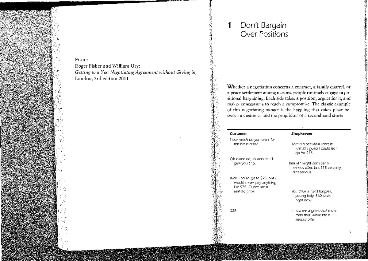 Harvard negotiation method-1 obli - Copy - ####### 1 Don't Bargain ...