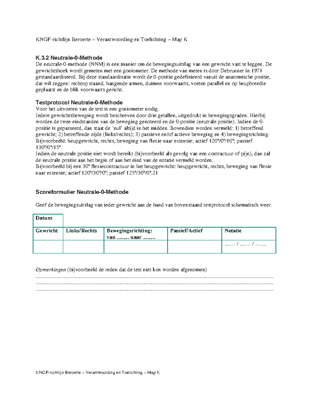 FT neutrale-0-methode - KNGF-richtlijn Beroerte – Verantwoording en ...