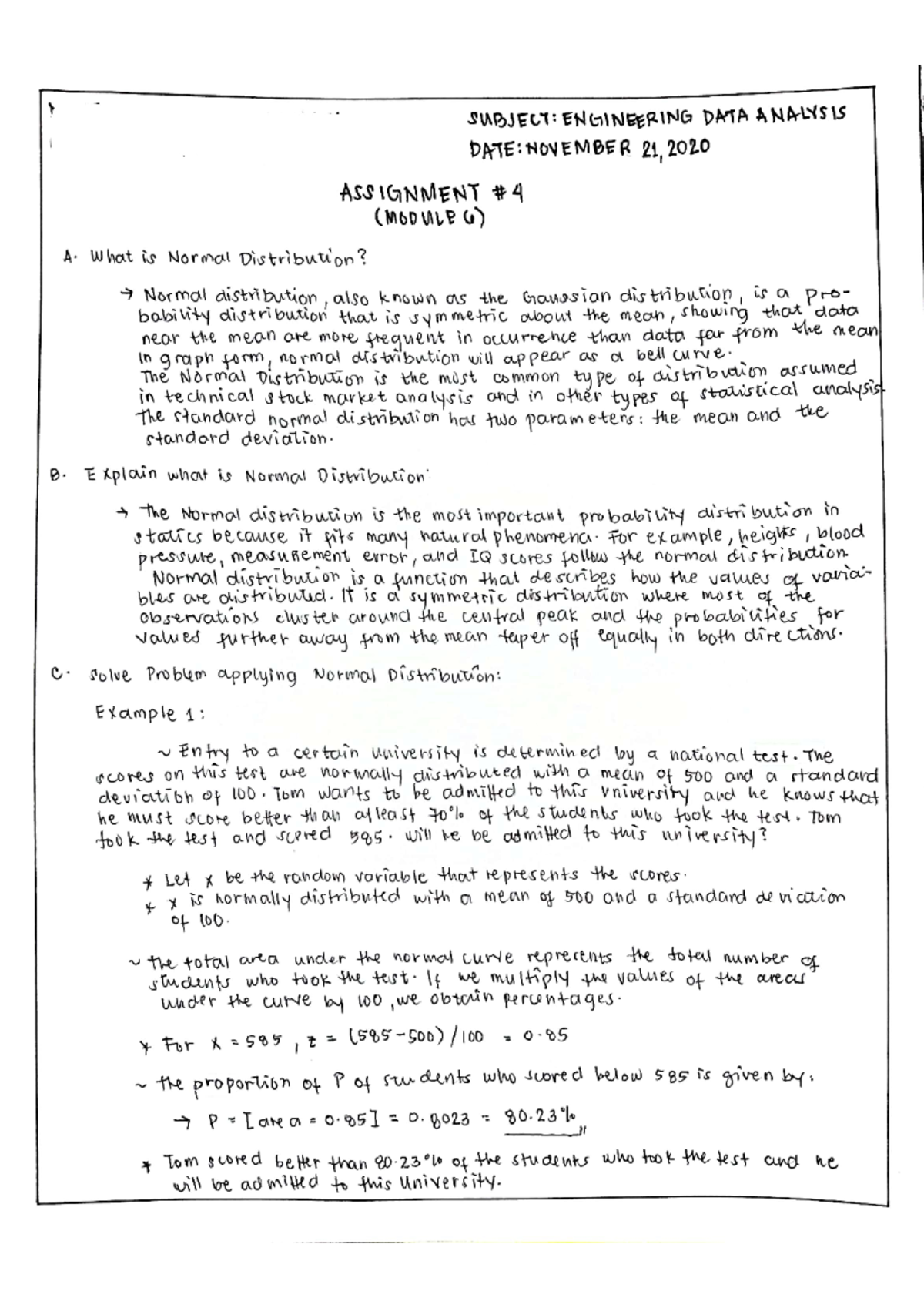 EDA As#4 - Problem Solving/Essay - Mechanical Engineering - NVSU - Studocu