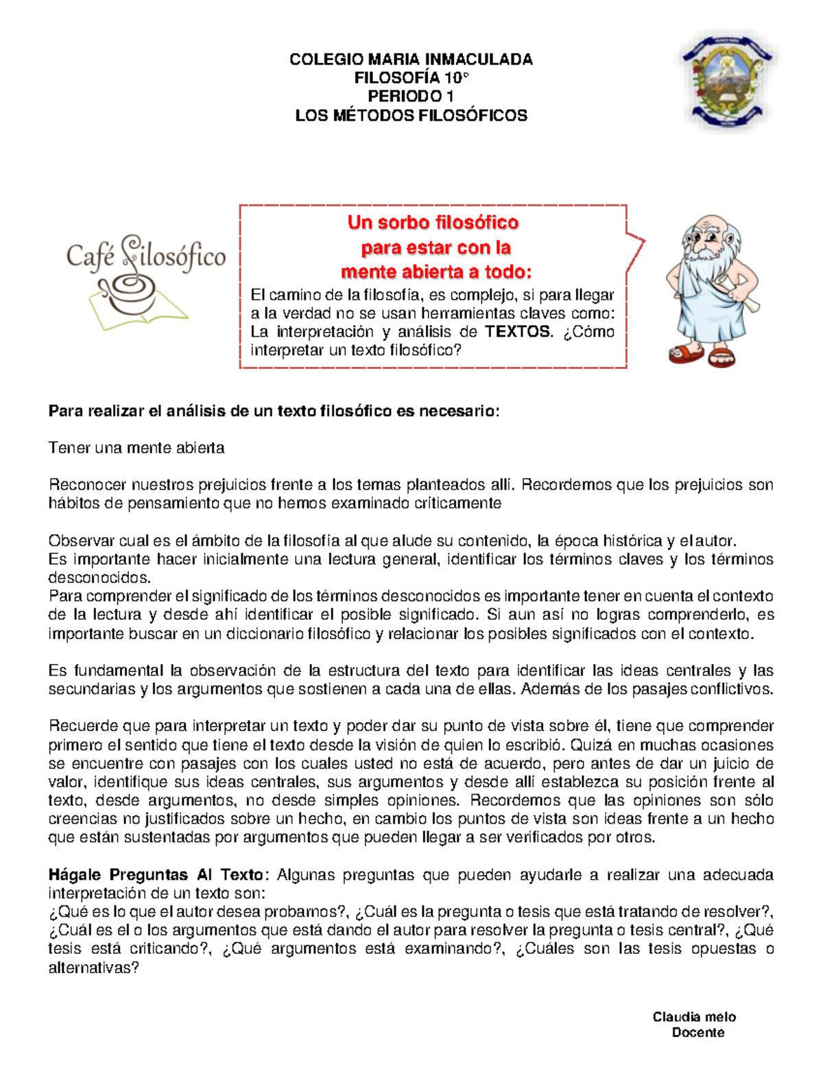 10° Metodos Filosoficos - FILOSOFÍA 10° PERIODO 1 LOS MÉTODOS ...