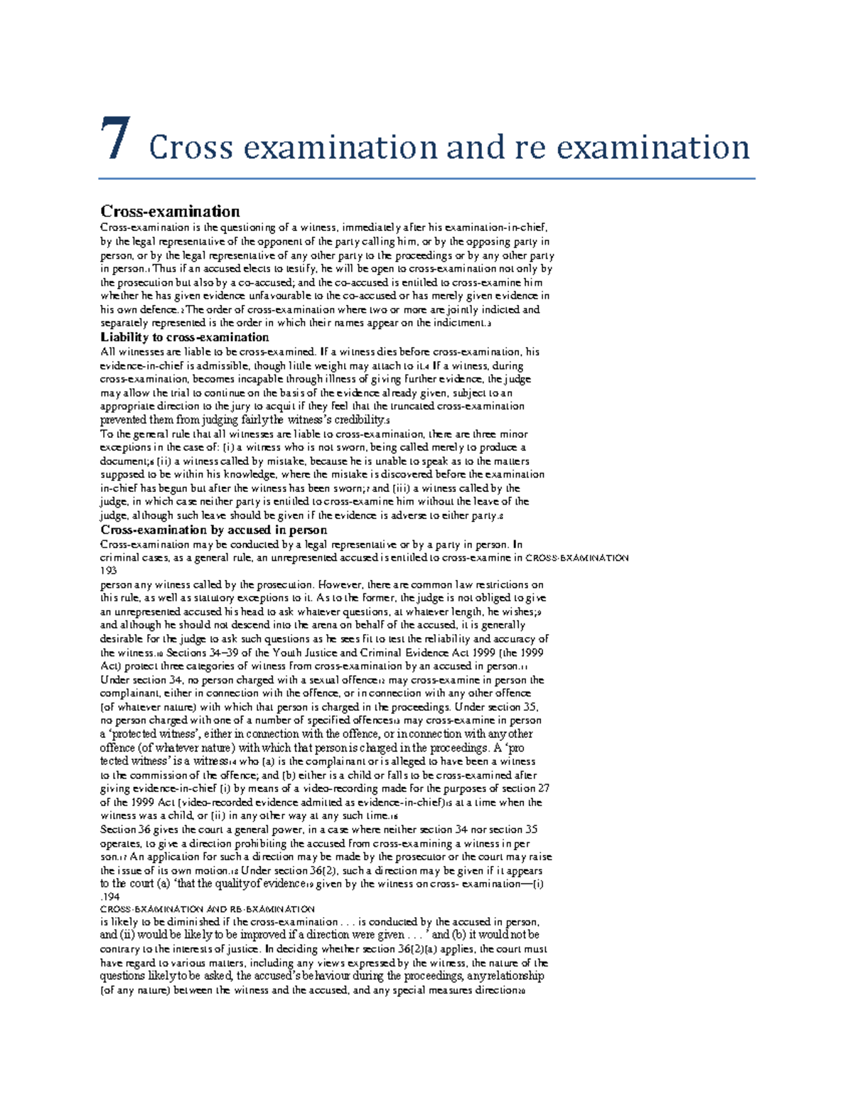 7 Cross examination and re examination - 7 Cross examination and re ...