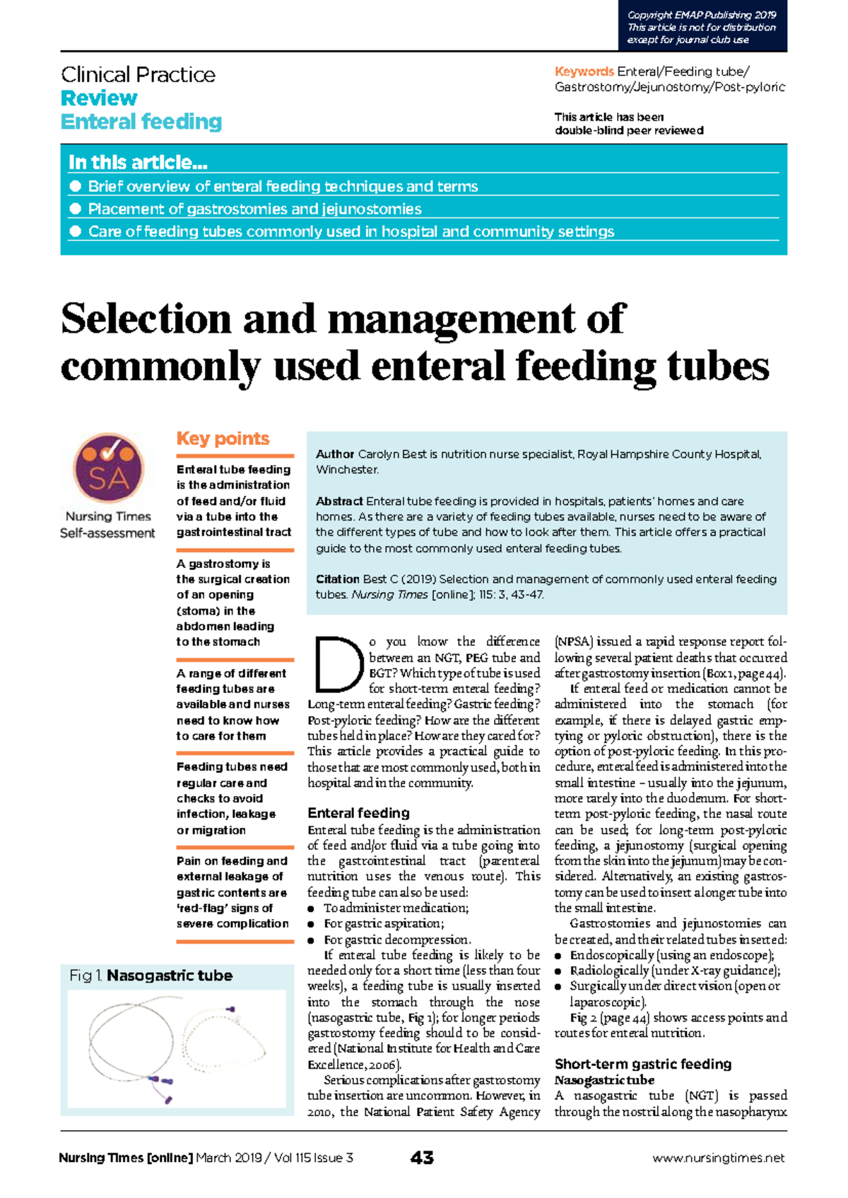 Enteral tubes 2002 V2 - ... - This article is not for distribution ...