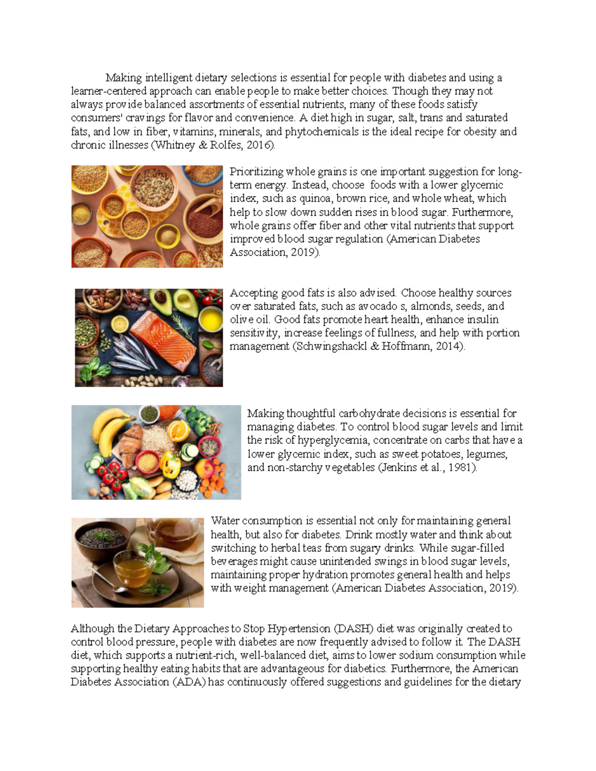 Nutrition brochure - Making intelligent dietary selections is essential ...