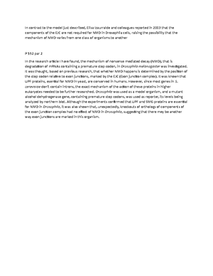 BIO515 Assignment 2 - Gene Sequence Analysis - Assignment 2 - Studocu